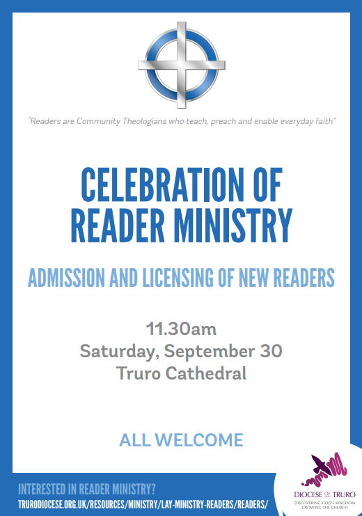 Celebration of Reader Ministry - Truro Diocese : Truro Diocese